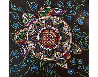 Turtle Dot Painting | Etsy