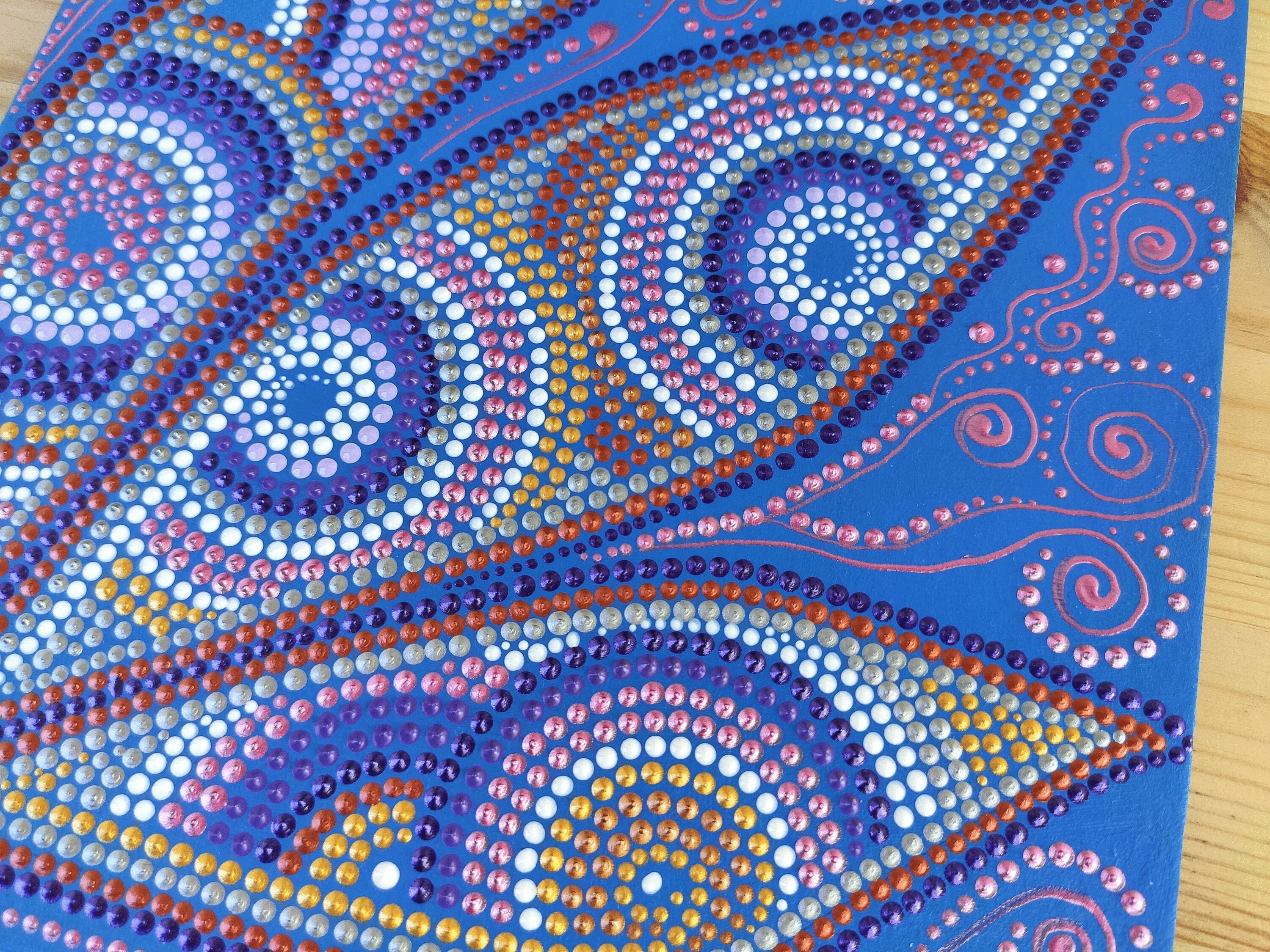 Floral Dot Art Painting Abstract Wall Art Original Painting | Etsy