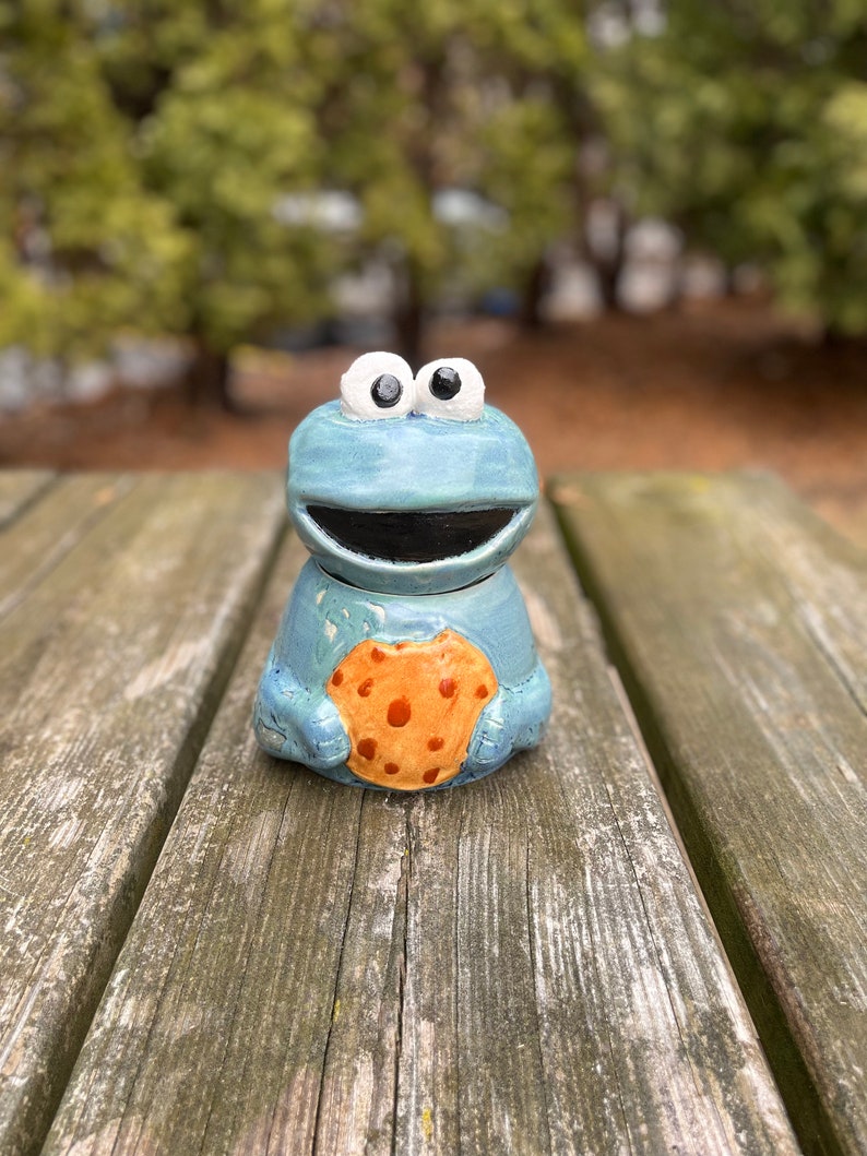 Ceramic Monster Cookie Jar - Etsy