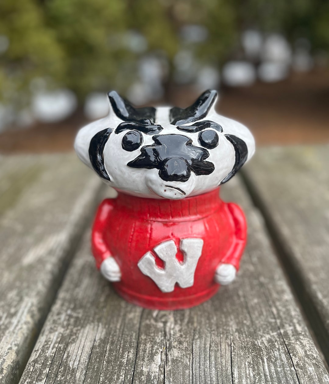Ceramic Badger Cookie Jar Made With Red Clay - Etsy