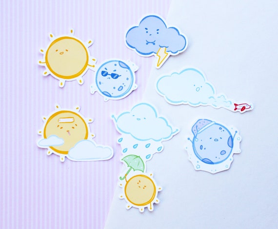 In the Clouds Die Cut Stickers/sticker Pack - Etsy