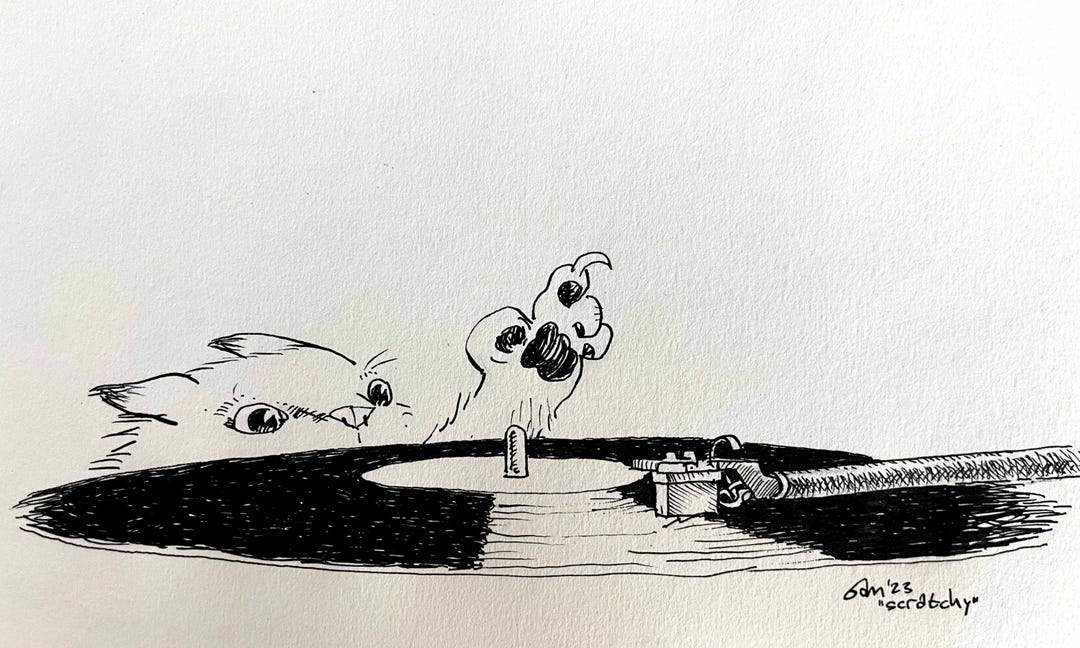 Archival Print of "scratchy" Ink Drawing by John Devore. Signed and ...