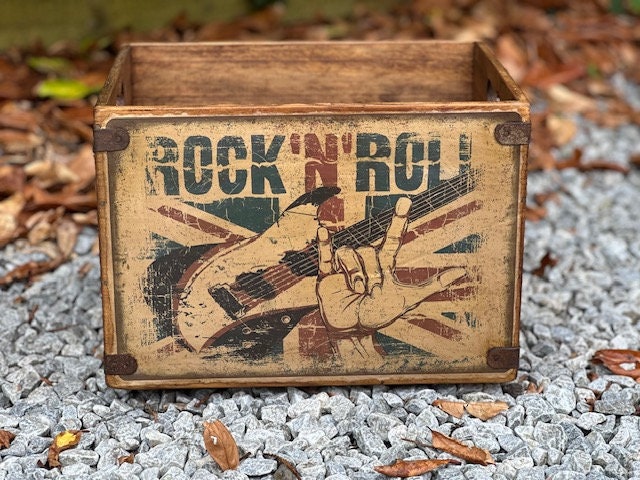Retro Rustic Vinyl Record Boxes - Etsy UK