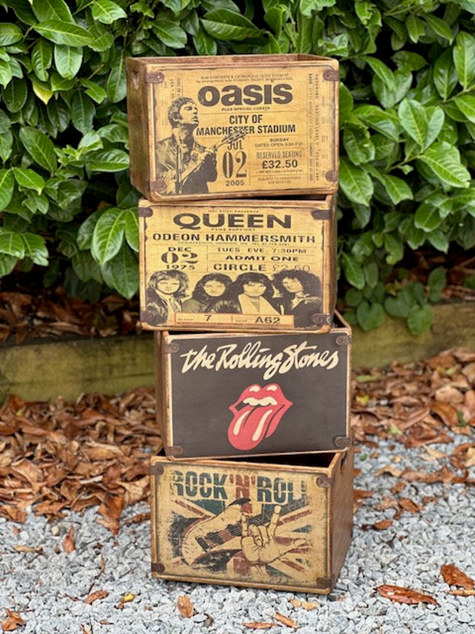 Retro Rustic Vinyl Record Boxes - Etsy UK