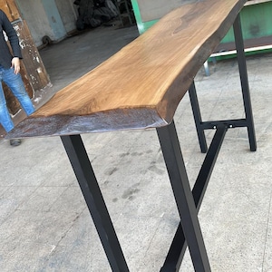 Custom Walnut Bar Table: Unique Design Pub Table - Etsy