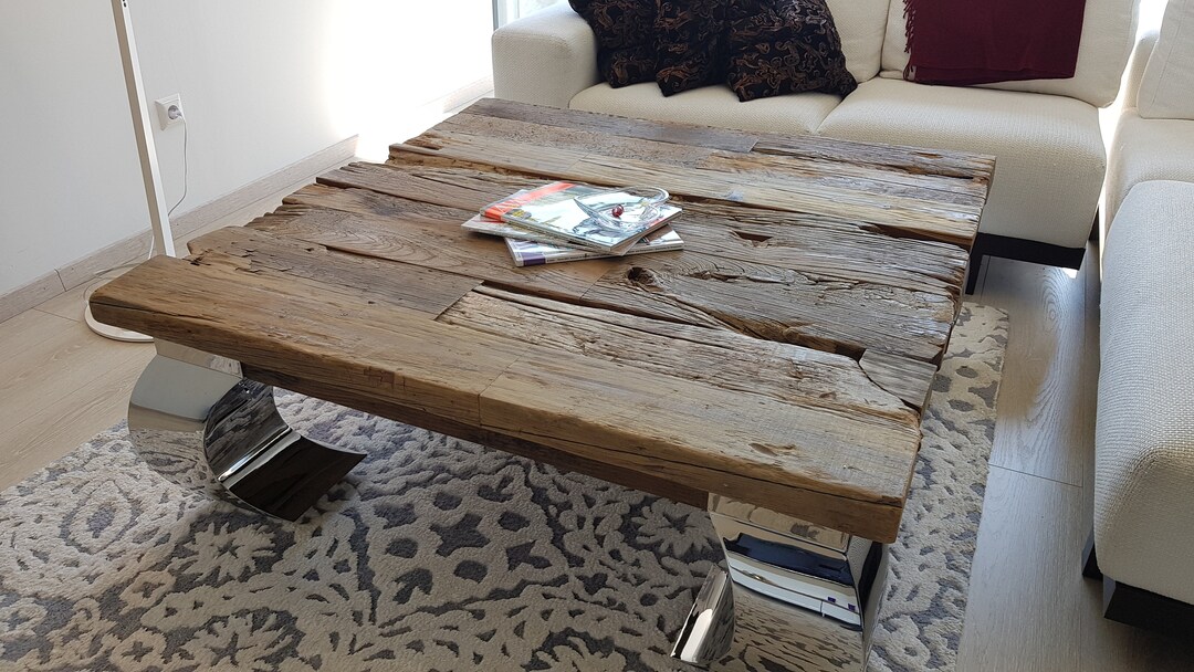 Rustic Center Table,rustic Large Coffee Table, Live Edge Table, Low ...