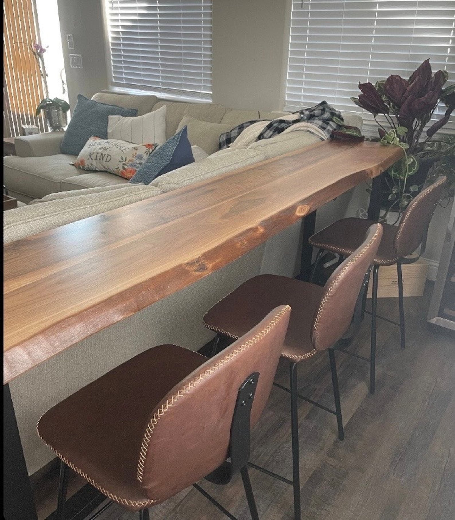 Custom Walnut Bar Table: Unique Design Pub Table - Etsy