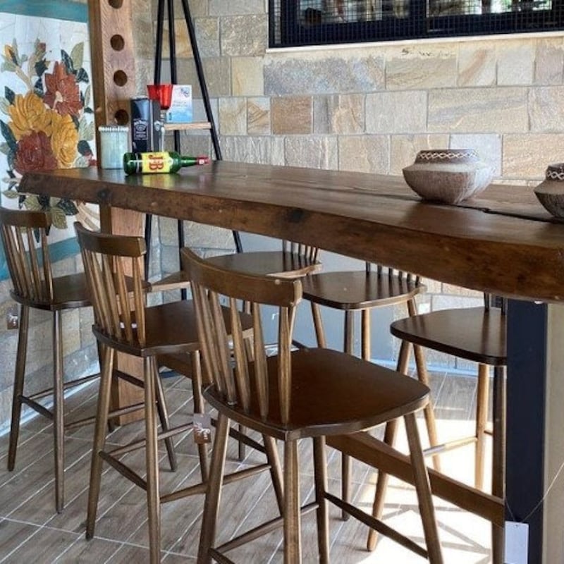 Live Edge Bar Table - Etsy