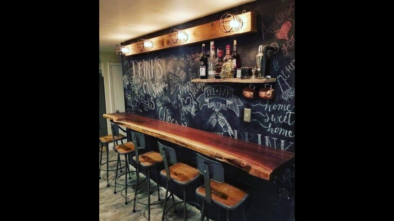 Custom Walnut Bar Table: Unique Design Pub Table - Etsy