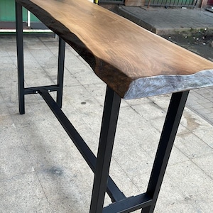 Custom Walnut Bar Table: Unique Design Pub Table - Etsy