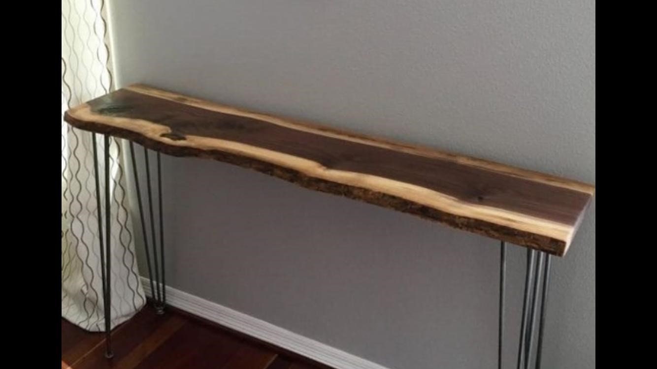 Home Entryway Furniture,console Hall Table Dining, Slab , Natural Solid ...