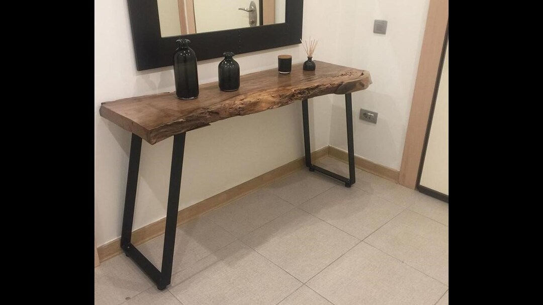 Home Entryway Furniture,console Hall Table Dining,live Edge Slab ...