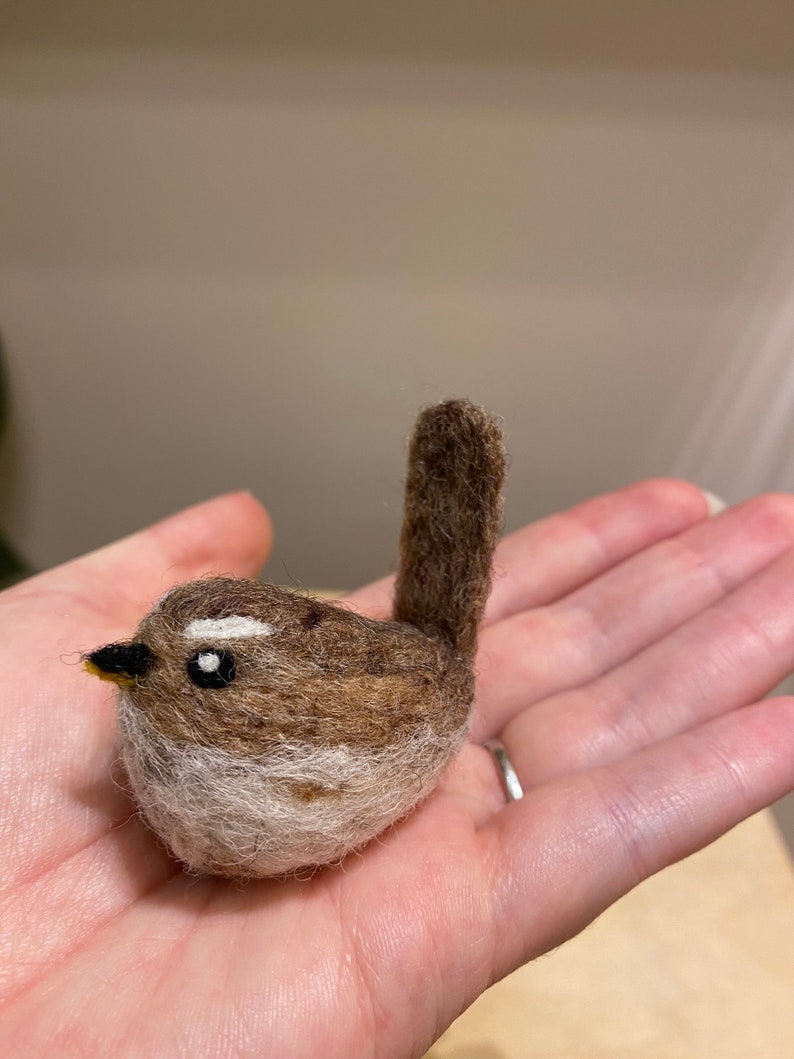 Small Felted Wren - Etsy