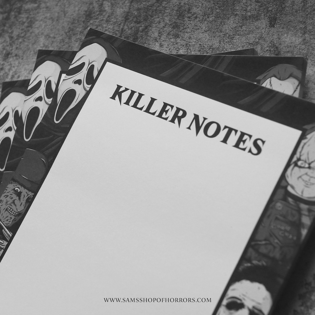 Killer Notes Horror A5 Notepad Set – Scary Movie To-do Lists – Slasher ...