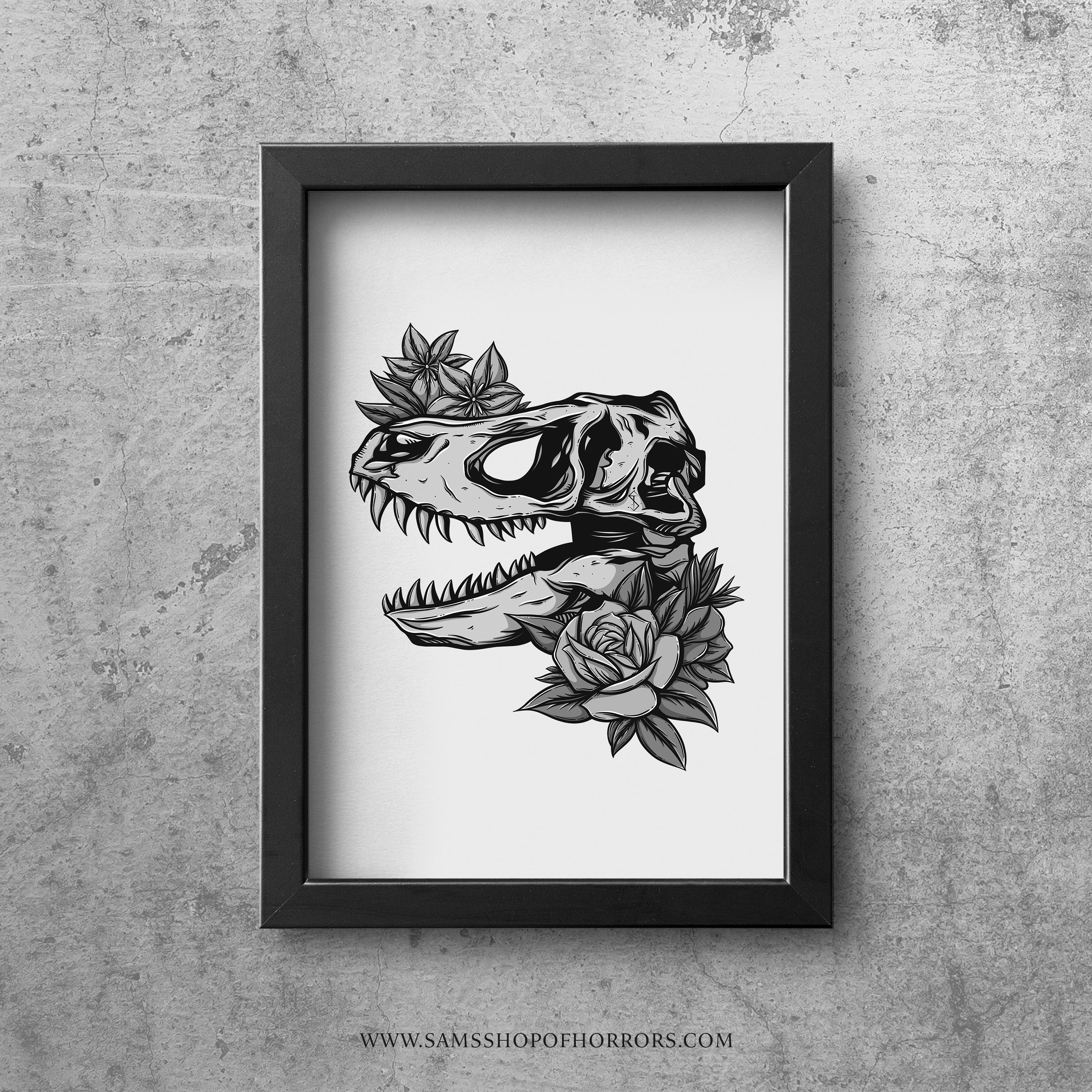 T Rex Skeleton Tattoo