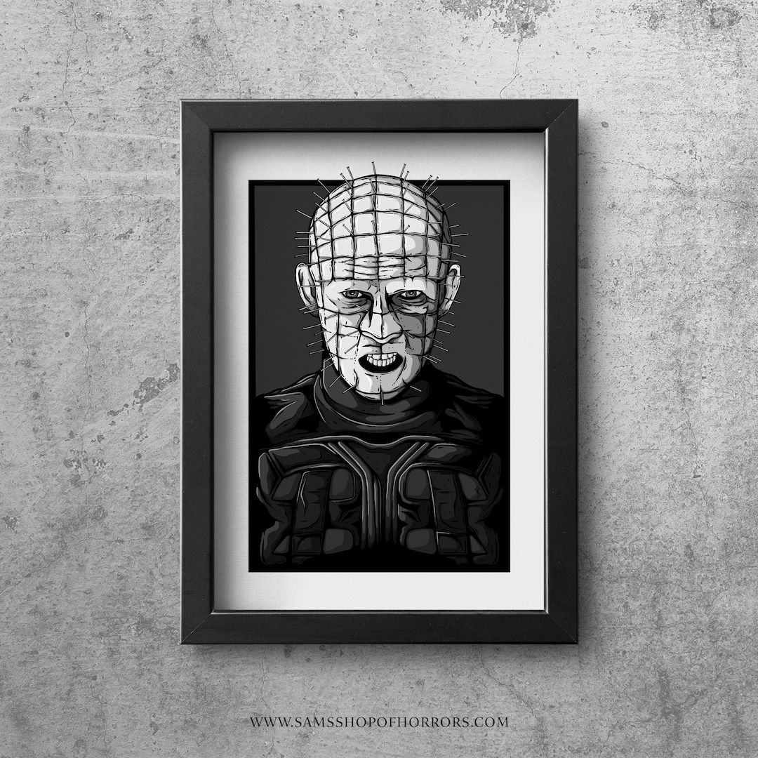 Pinhead Hellraiser Horror Portrait - Horror Film Poster Premium ...