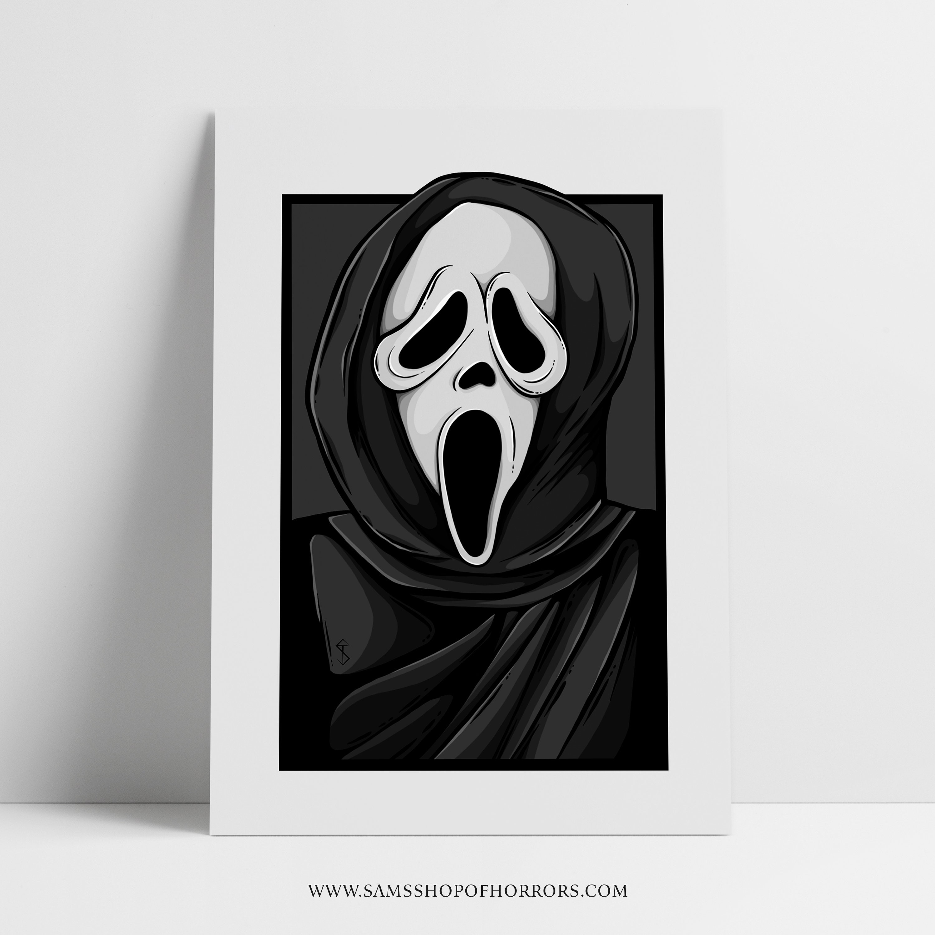 Ghostface Portrait - Scream Movie Horror Film Poster