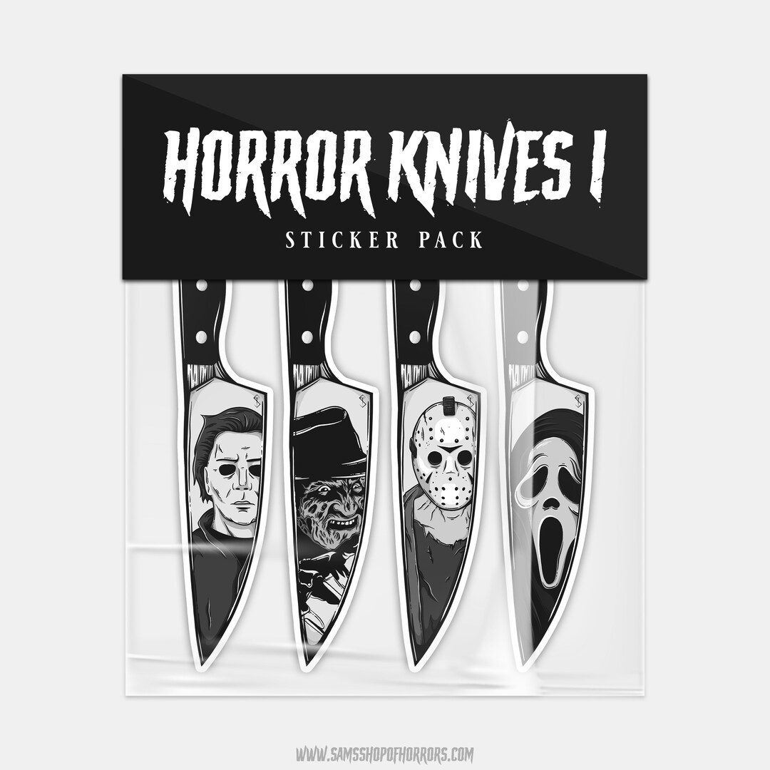 Slasher Knife Sticker Pack - Horror Character Inspired Vinyl Stickers ...