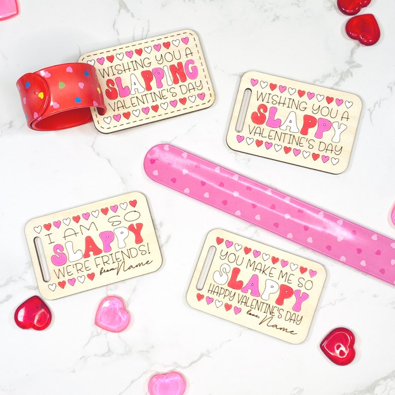 Valentine Favor Bundle, Slime, Pencil, Slap Bracelet, Stamp, Classroom ...