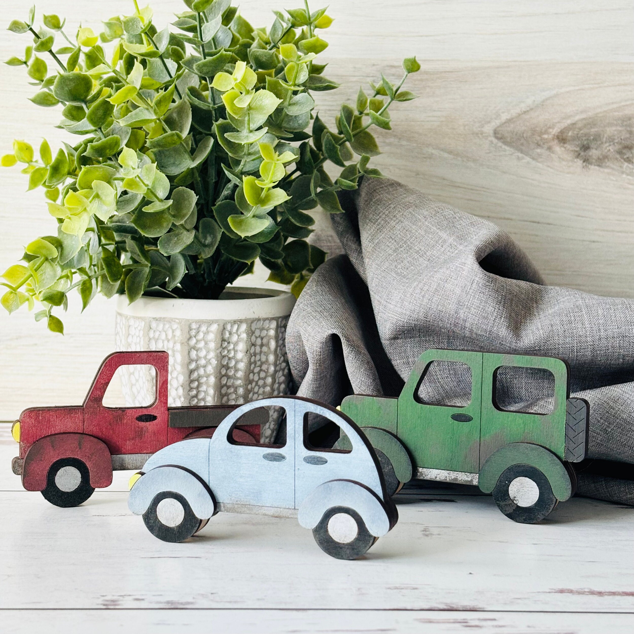 Car Pop-out Kids DIY Craft Kit, SVG, Pickup Truck, Offroad SUV, Compact ...