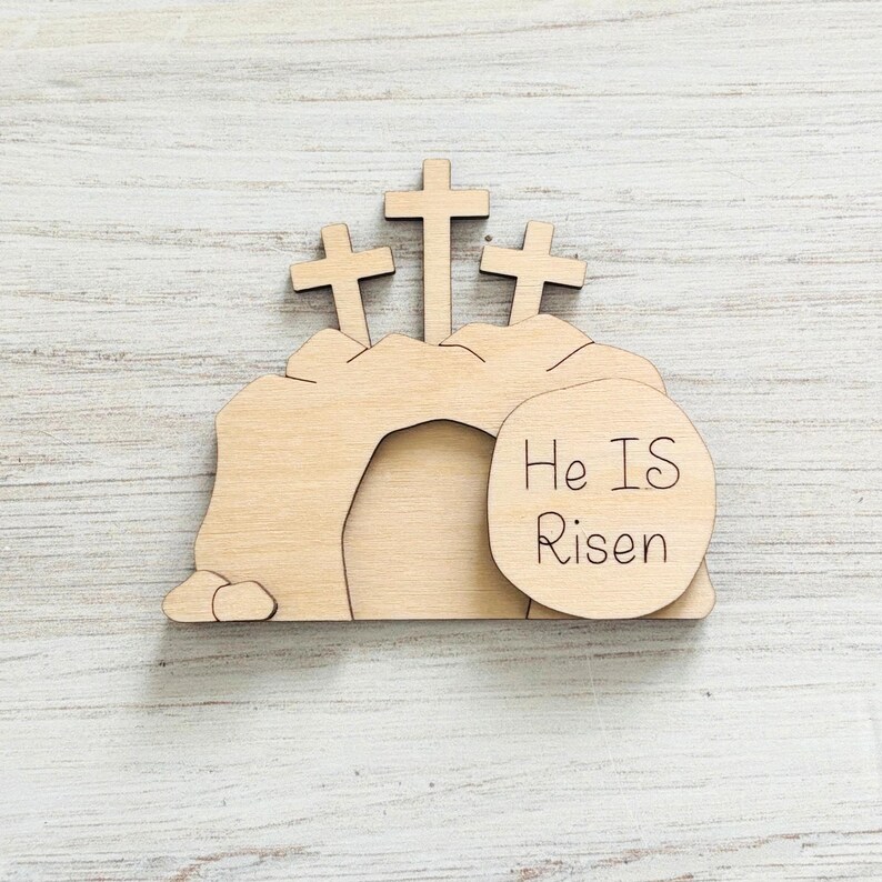 Easter Resurrection Scene, Pop-out Kids DIY Craft Kit, SVG, He IS Risen ...