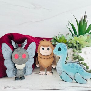 Cryptid Monster Pop-out Kids DIY Craft Kit, SVG, Lake Monster, Bigfoot, Mothman, Yeti, Digital ...