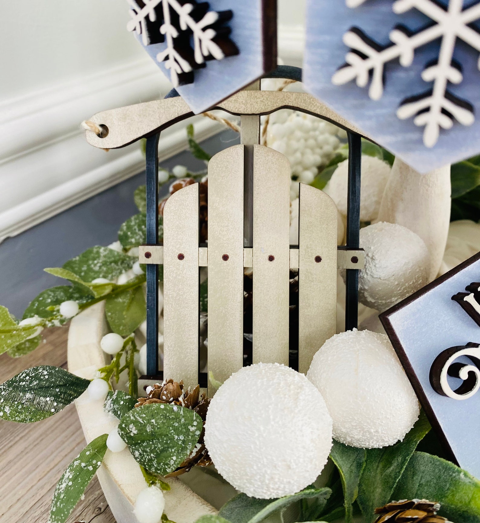 Winter Tiered Tray Décor Digital File Snow Tiered Tray - Etsy