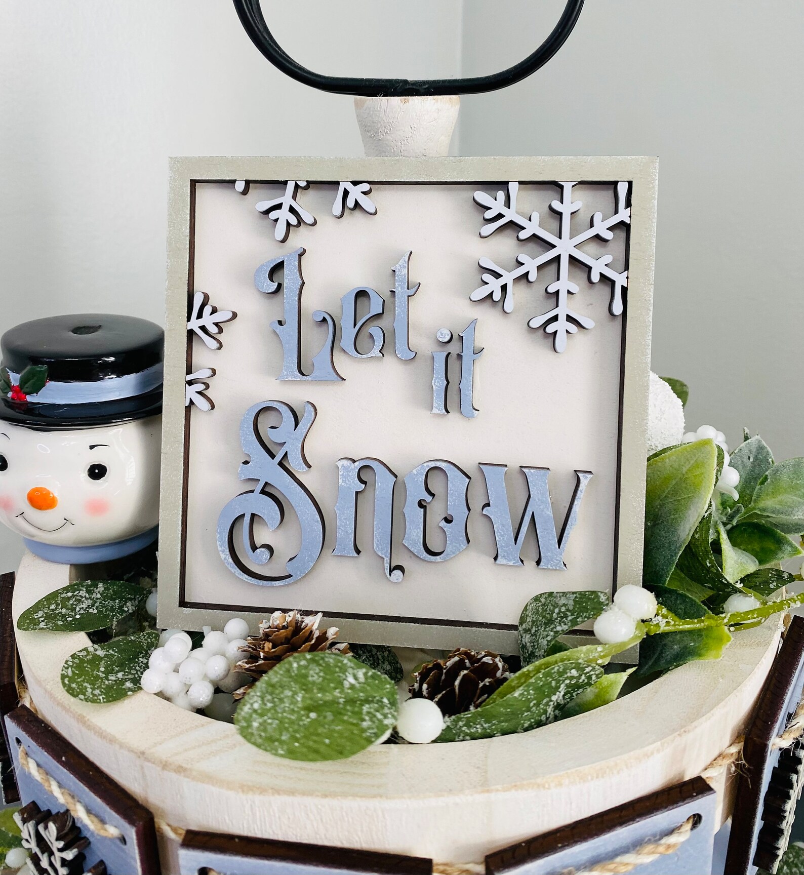 Winter Tiered Tray Décor Digital File Snow Tiered Tray - Etsy