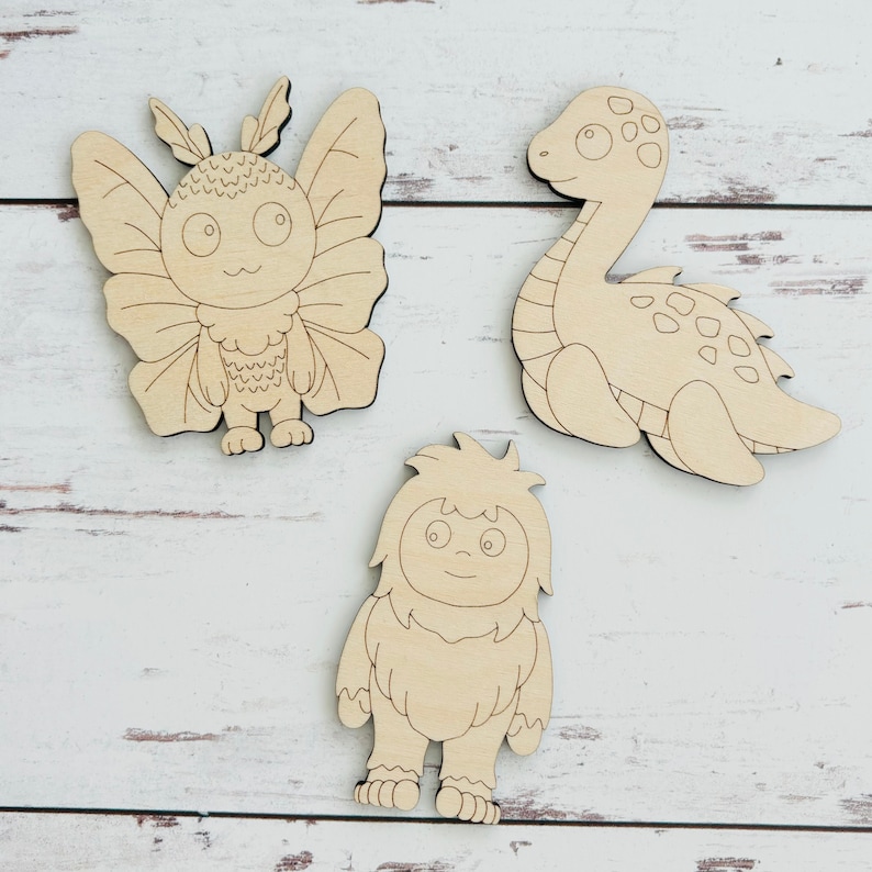 Cryptid Monster Pop-out DIY Craft Kit: Bigfoot, Mothman, Lake Monster ...