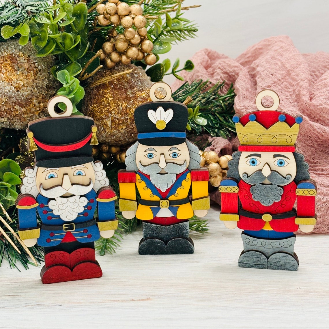 Christmas Ornament, Pop-out Kids DIY Craft Kit, SVG, Nutcrackers ...