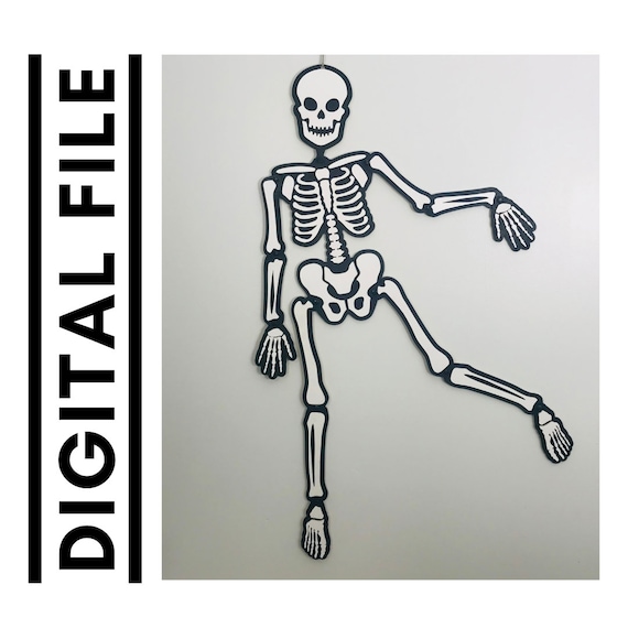 Fully Articulated Skeleton Digital Laser Cut File Glowforge - Etsy