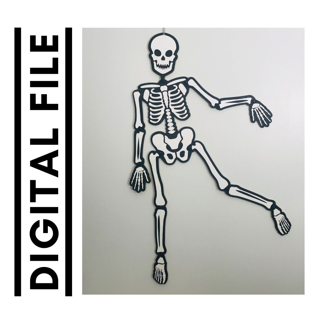 Fully Articulated Skeleton, Digital Laser Cut File, Glowforge File, SVG ...