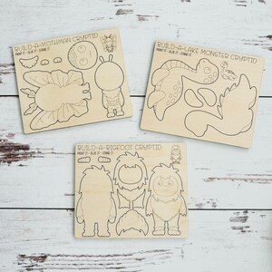 Cryptid Monster Pop-out Kids DIY Craft Kit, SVG, Lake Monster, Bigfoot ...