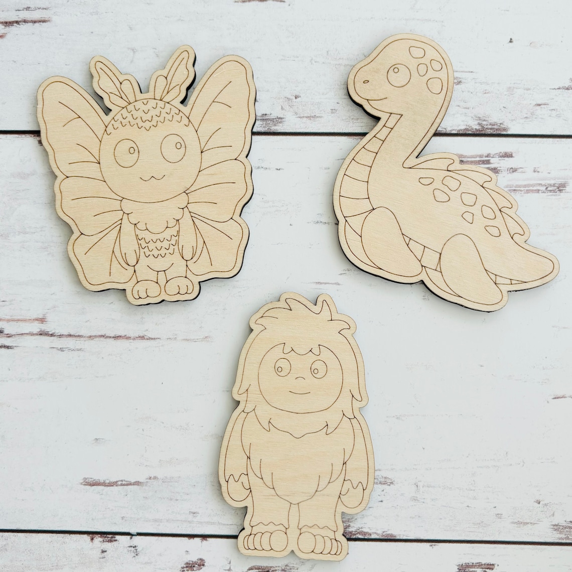 Cryptid Monster Pop-out DIY Craft Kit: Bigfoot, Mothman, Lake Monster ...