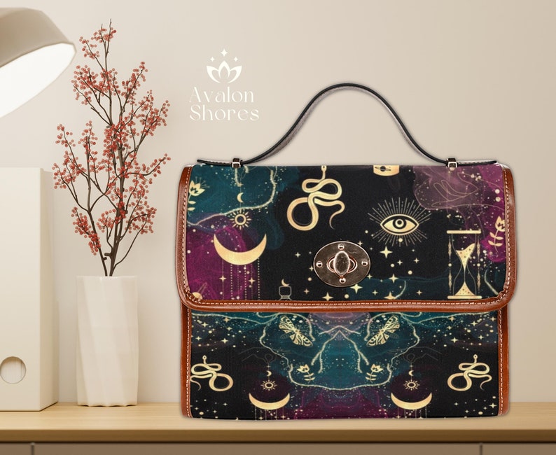 Witch Canvas Satchel Cute Witchy Bag Cute Goth Bag Boho - Etsy