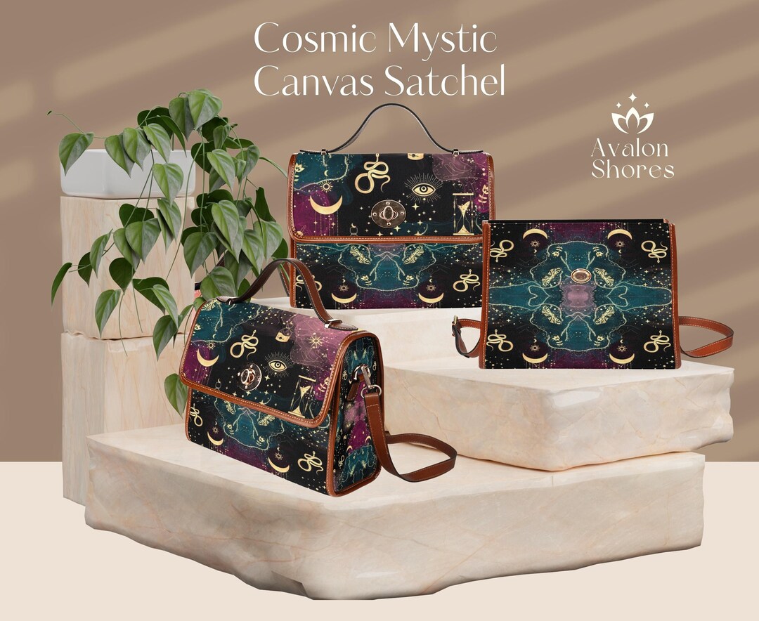 Witch Canvas Satchel Cute Witchy Bag Cute Goth Bag Boho - Etsy