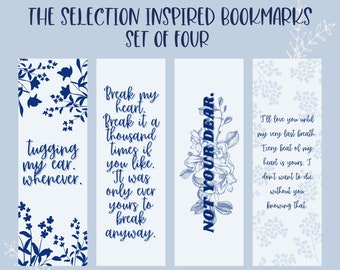 The Selection Series Quote Bookmarks - Etsy