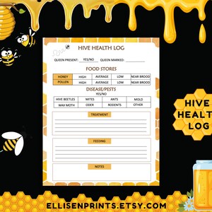 Beekeeping Planner | 33-page Log Book Templates (printable PDF) - Etsy