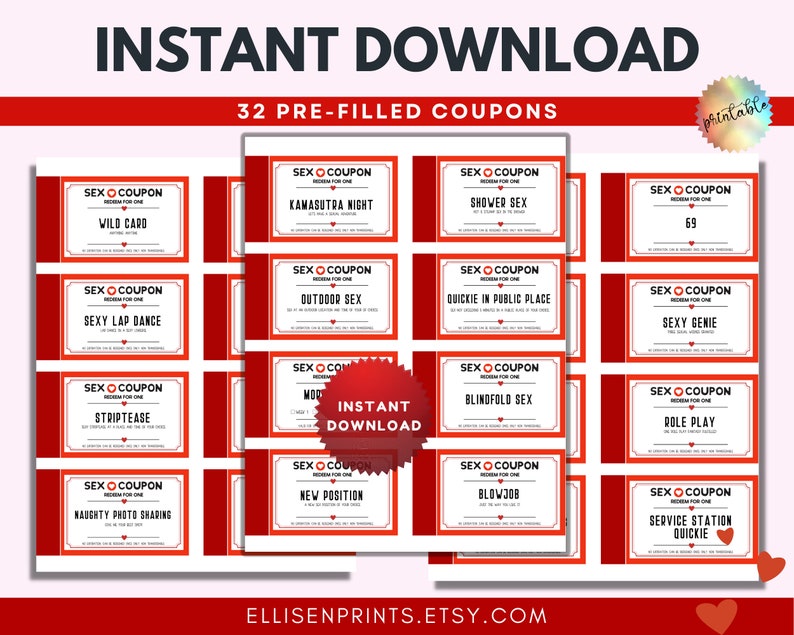 Fun and Flirty Love Coupons | Steamy Love Coupons | Unique Love Coupons ...