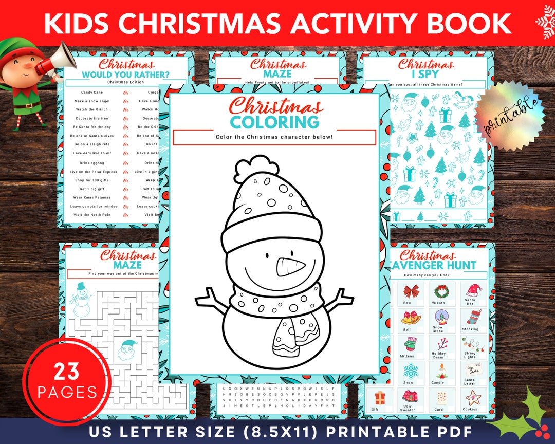 Christmas Activity for Kids Printable Christmas Activity Book Christmas ...