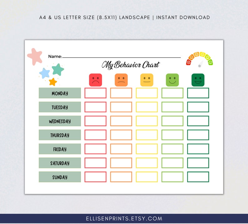 Colourful Chart for Kids | Behavioral Chart | Potty Training Fun ...