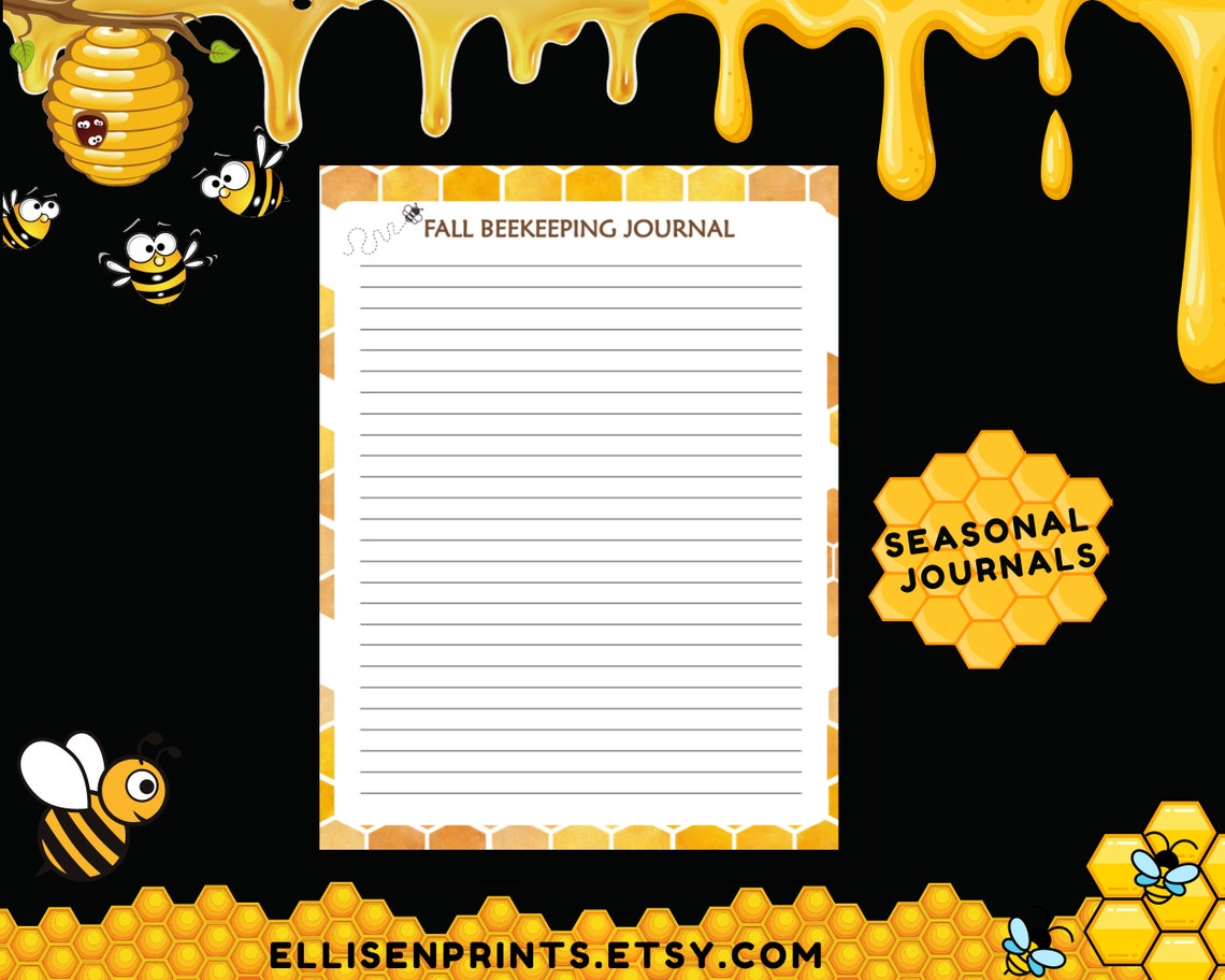 Beekeeping Log Book Templates Beekeeper Log Beekeeper's Planner Journal ...