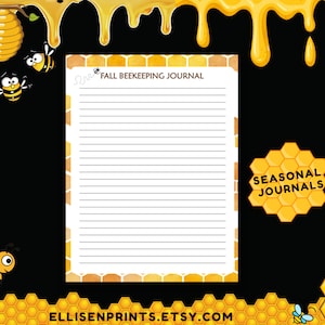 Beekeeping Log Book Templates | Beekeeper Log | Beekeeper's Planner ...