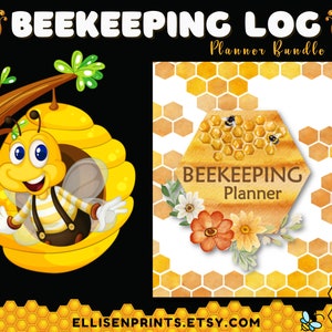 Beekeeping Log Book Templates | Beekeeper Log | Beekeeper's Planner ...