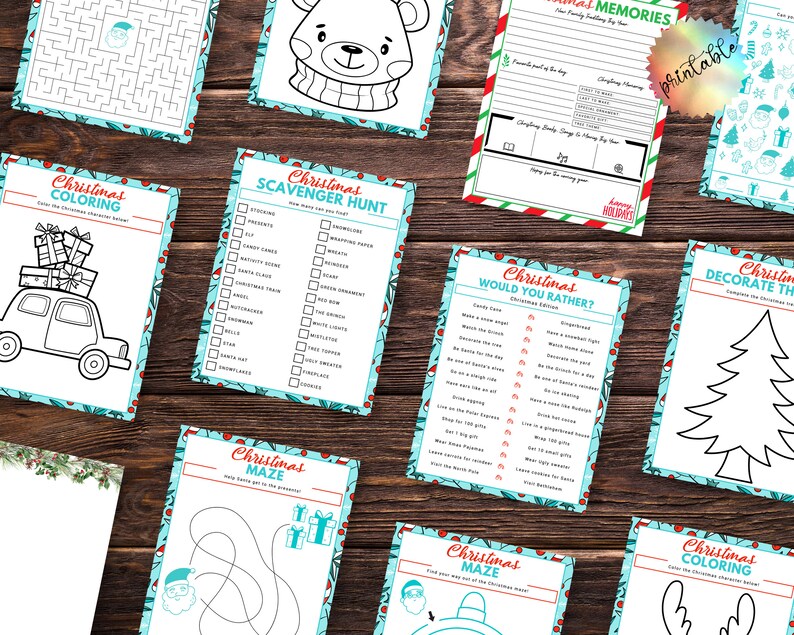 Christmas Activity for Kids Printable Christmas Activity Book Christmas ...