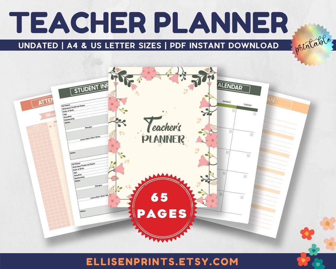 Undated Teacher Planner | Effective in the Classroom | Save Time and ...