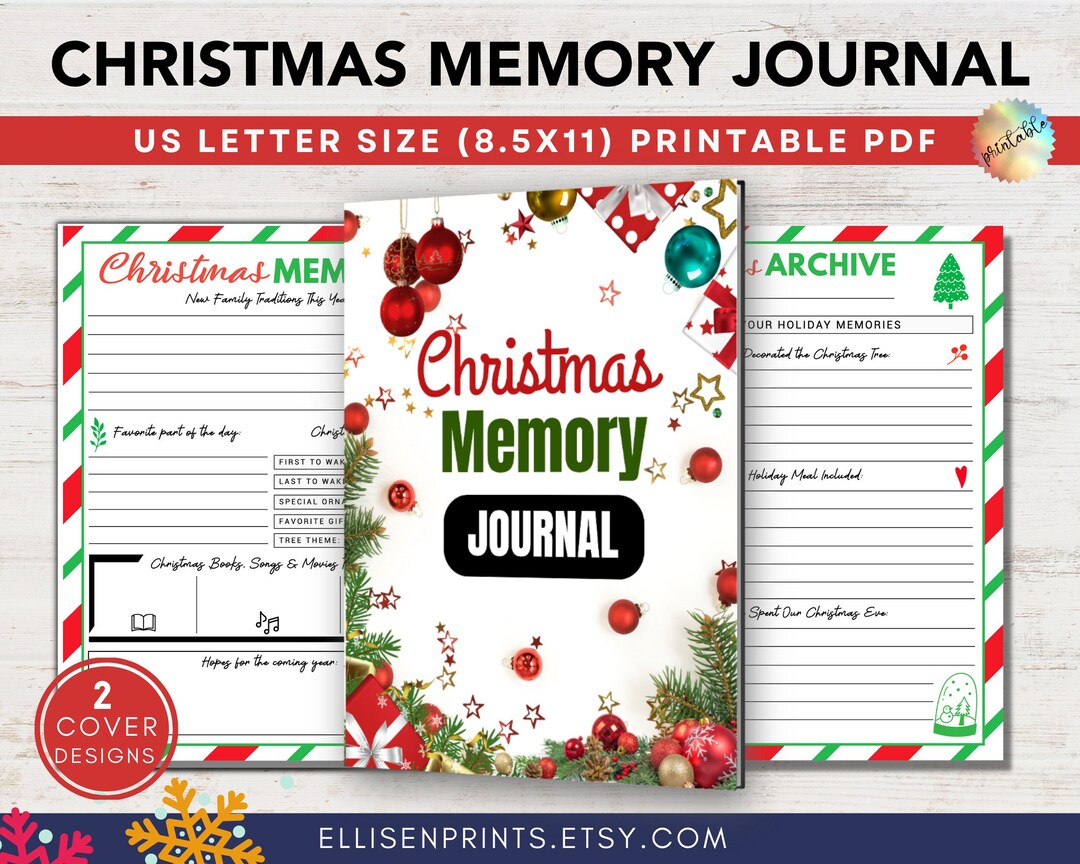 Christmas Memory Journal Printable |christmas Memory Journal Printable ...