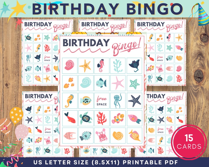 Birthday Bingo Game | Printable Birthday Bingo Cards for Kids | Teens ...