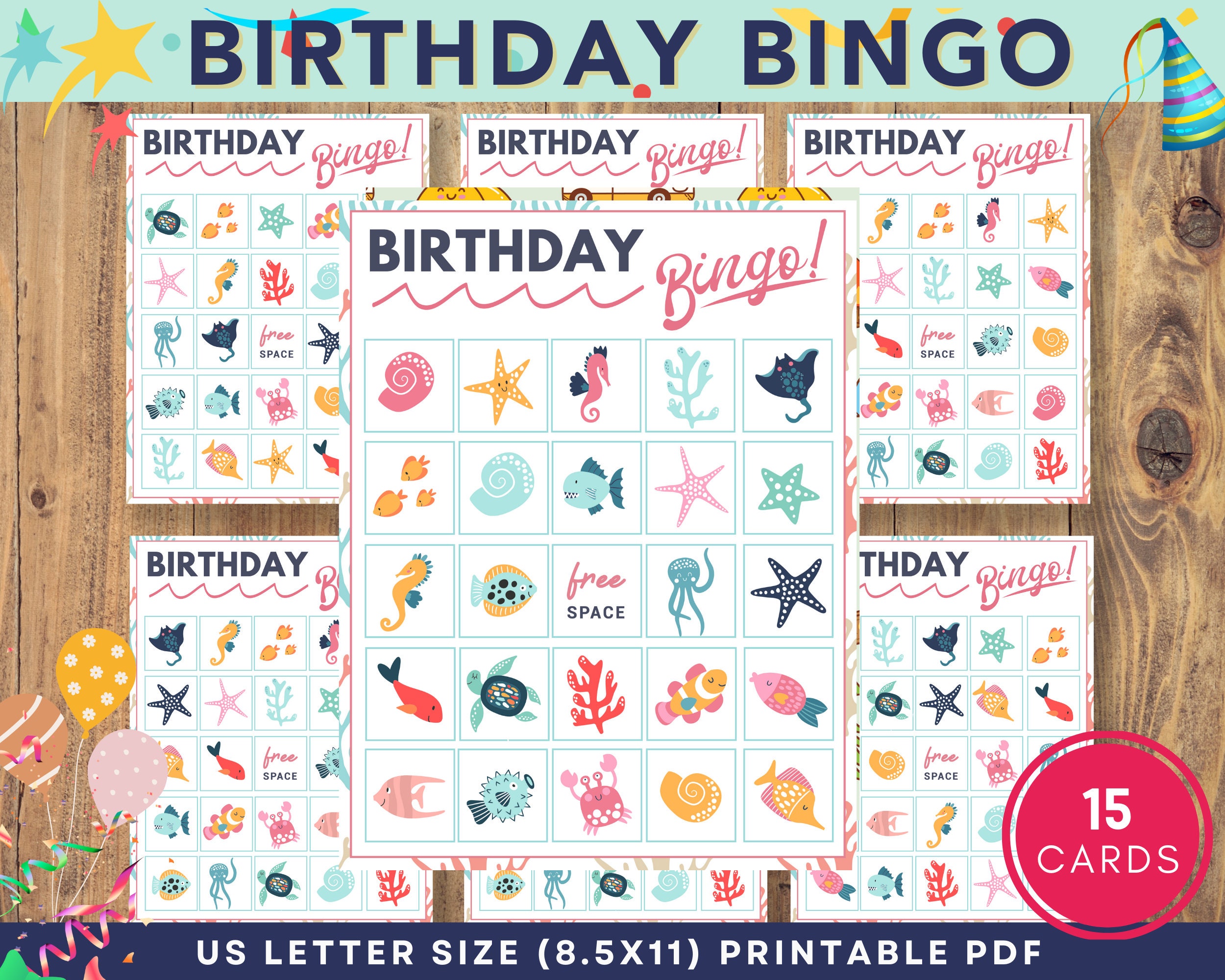 Birthday Bingo Game | Printable Birthday Bingo Cards for Kids | Teens ...