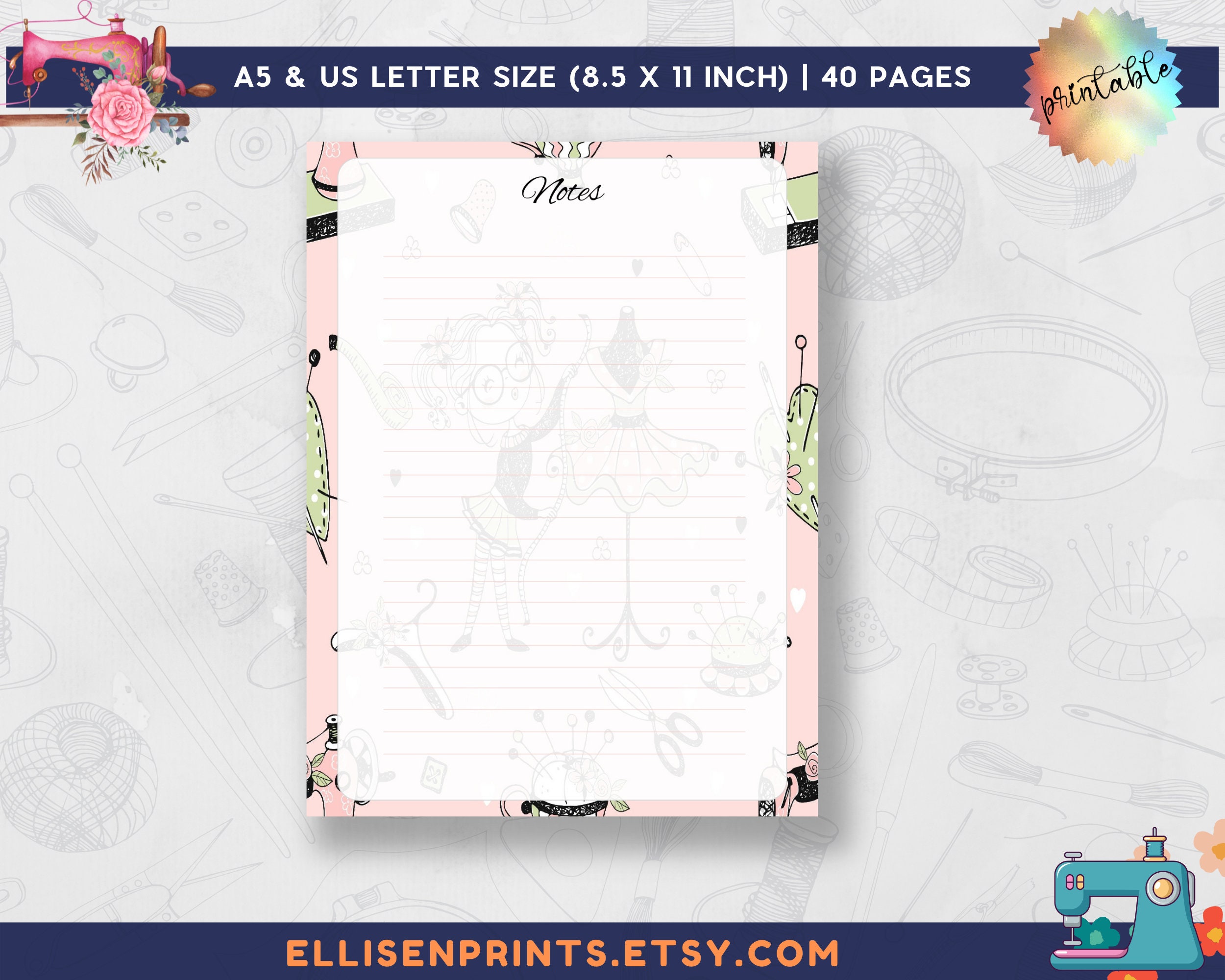 Sewing Organizer | Sewing Productivity Planner | Sewing Time Management ...